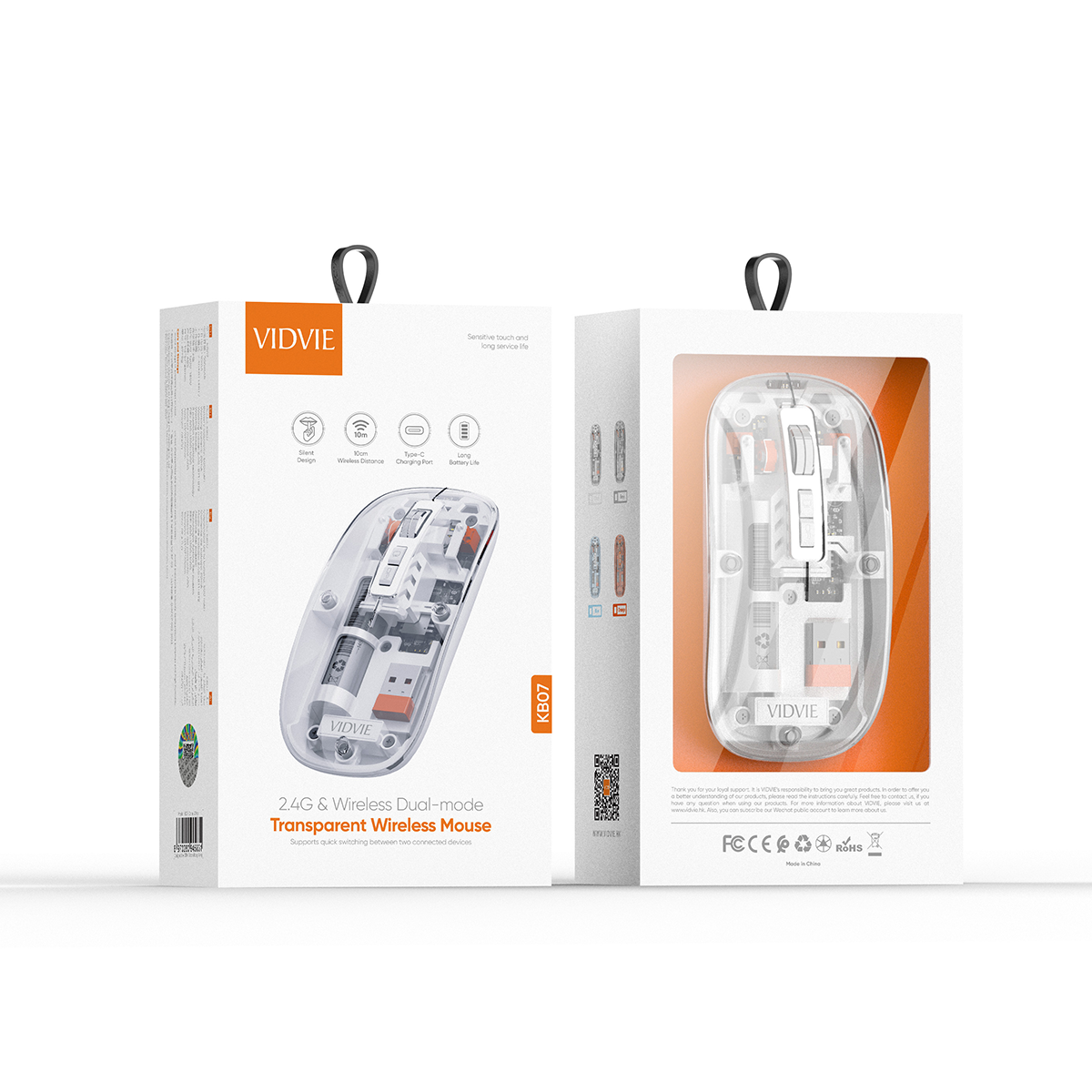 Transparent Wireless Mouse VIDVIE KB07